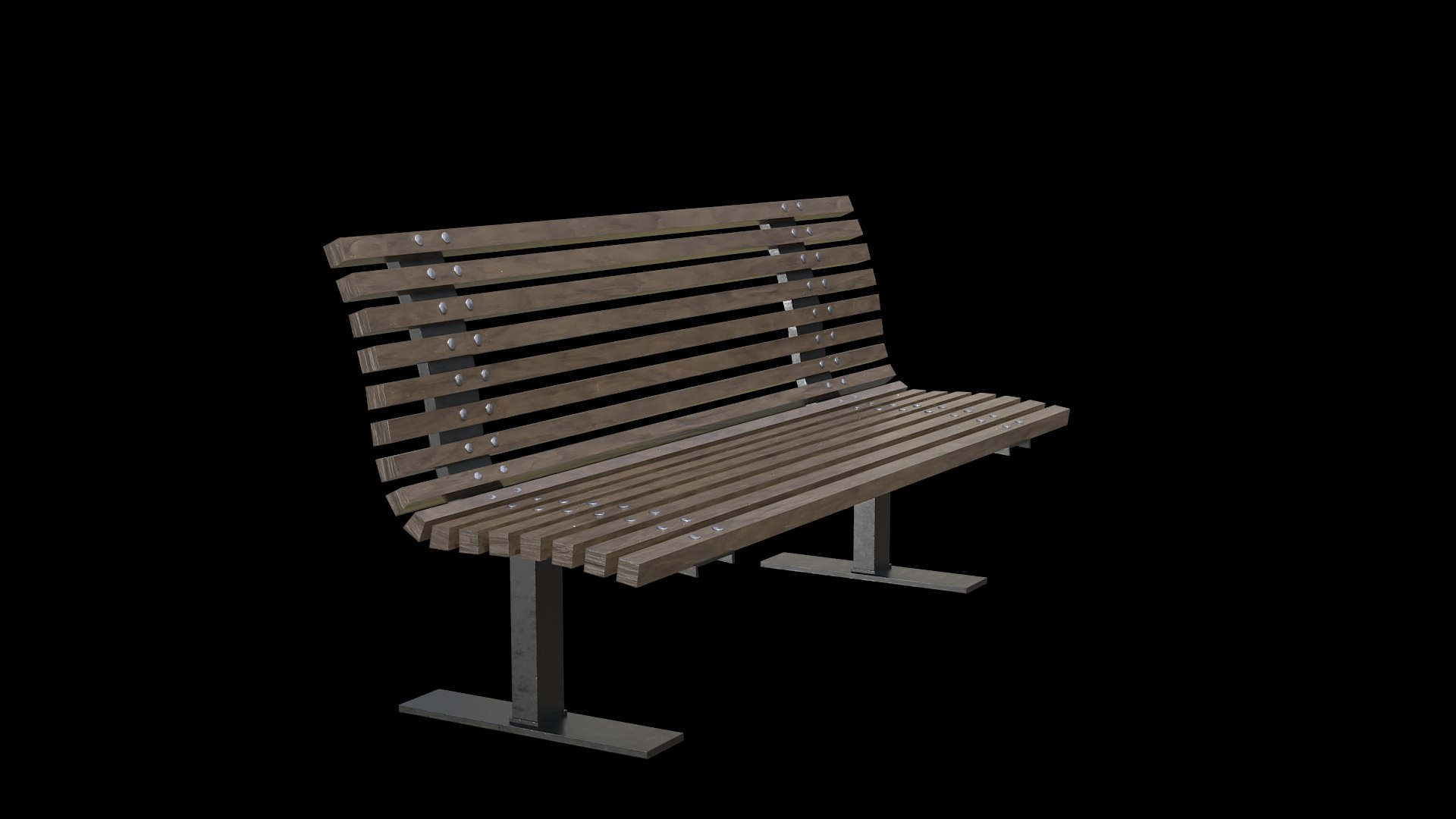 Wooden bench 3D model - TurboSquid 1548296