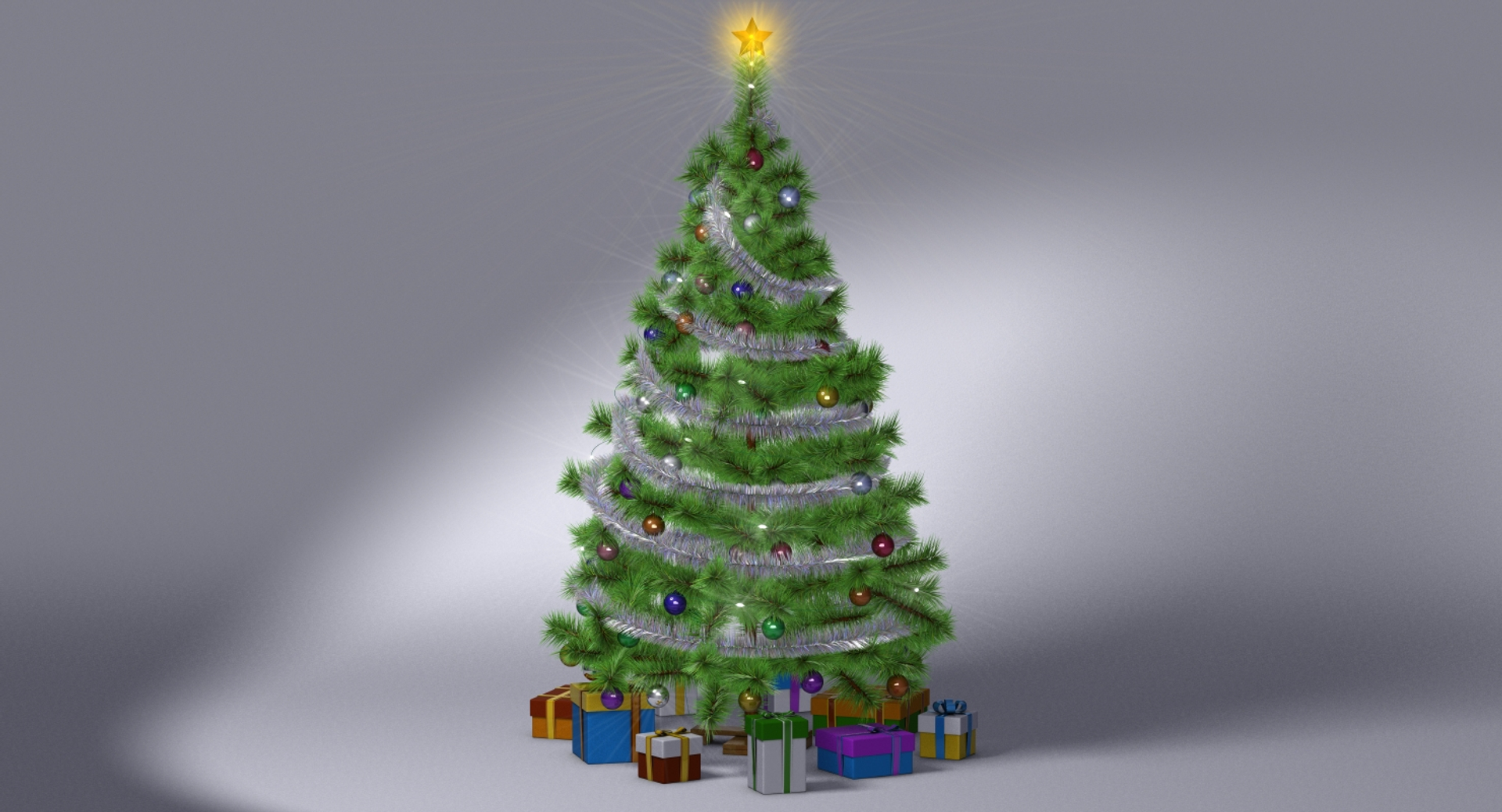 christmas tree animation 3d max