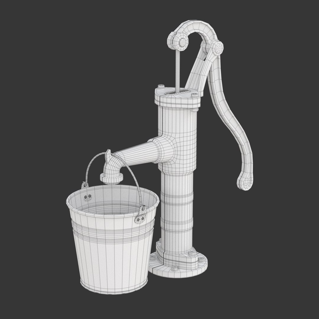 3D model bucket hand pump - TurboSquid 1219830