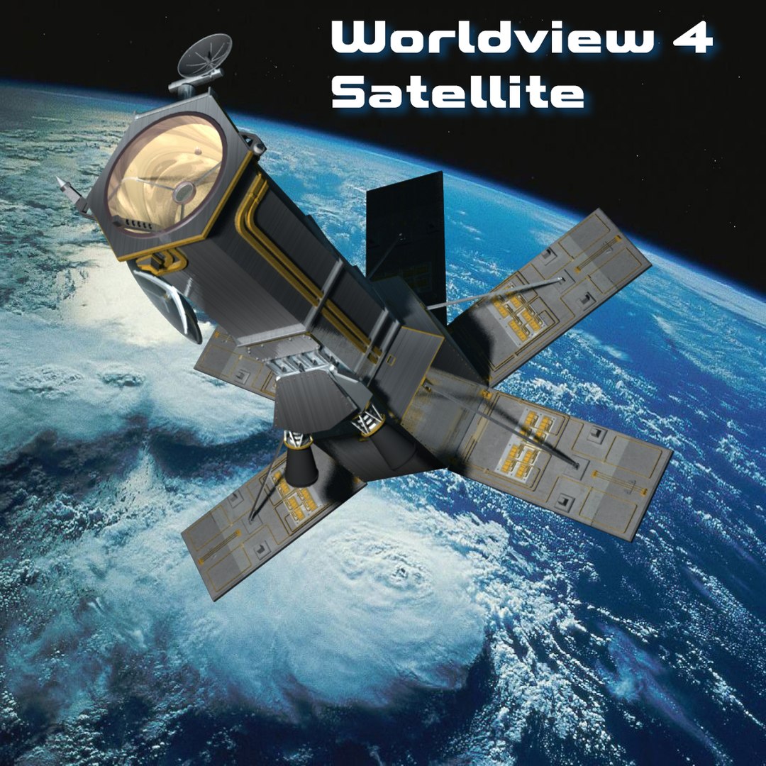 3d Worldview-4 Satellite Model