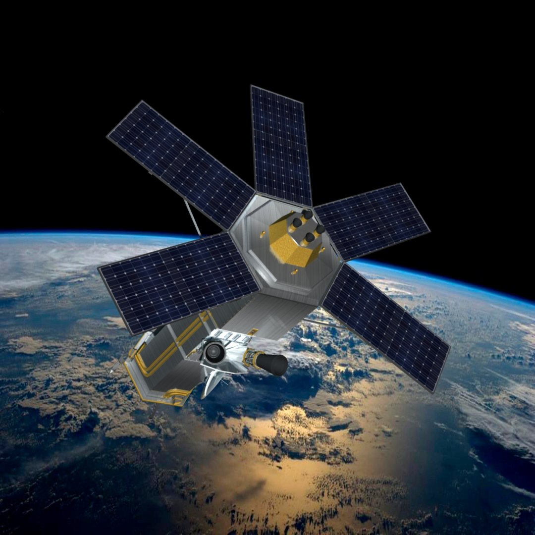 3d Worldview-4 Satellite Model