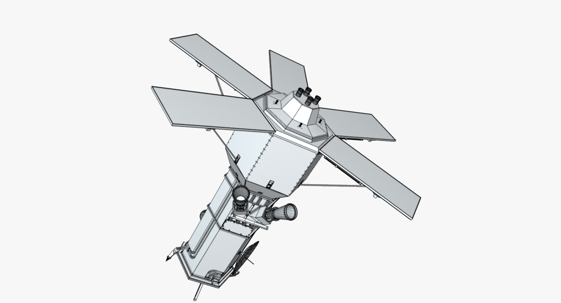 3d Worldview-4 Satellite Model