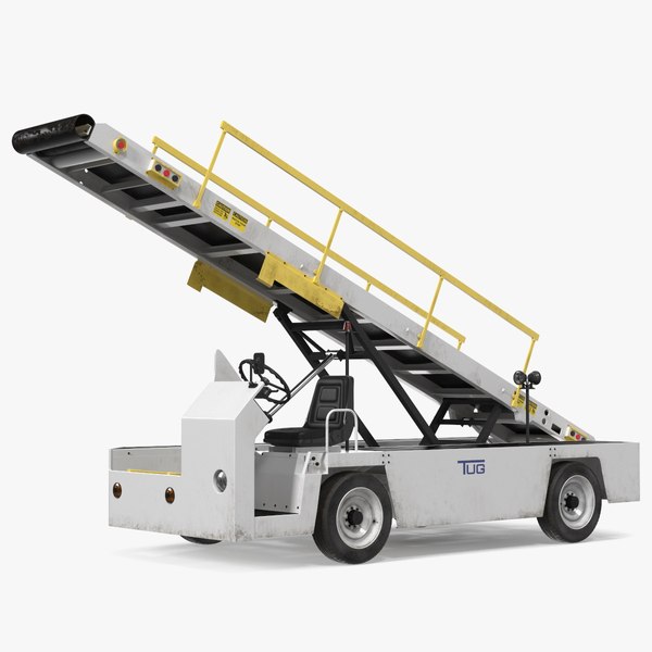 3d airport conveyor belt loader