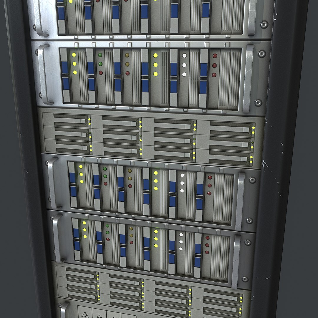 3d Model Of Server Asset Polys