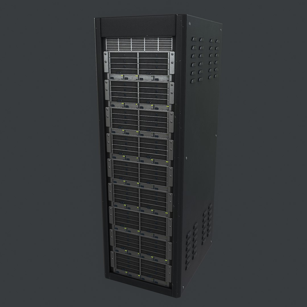 3d Model Of Server Asset Polys