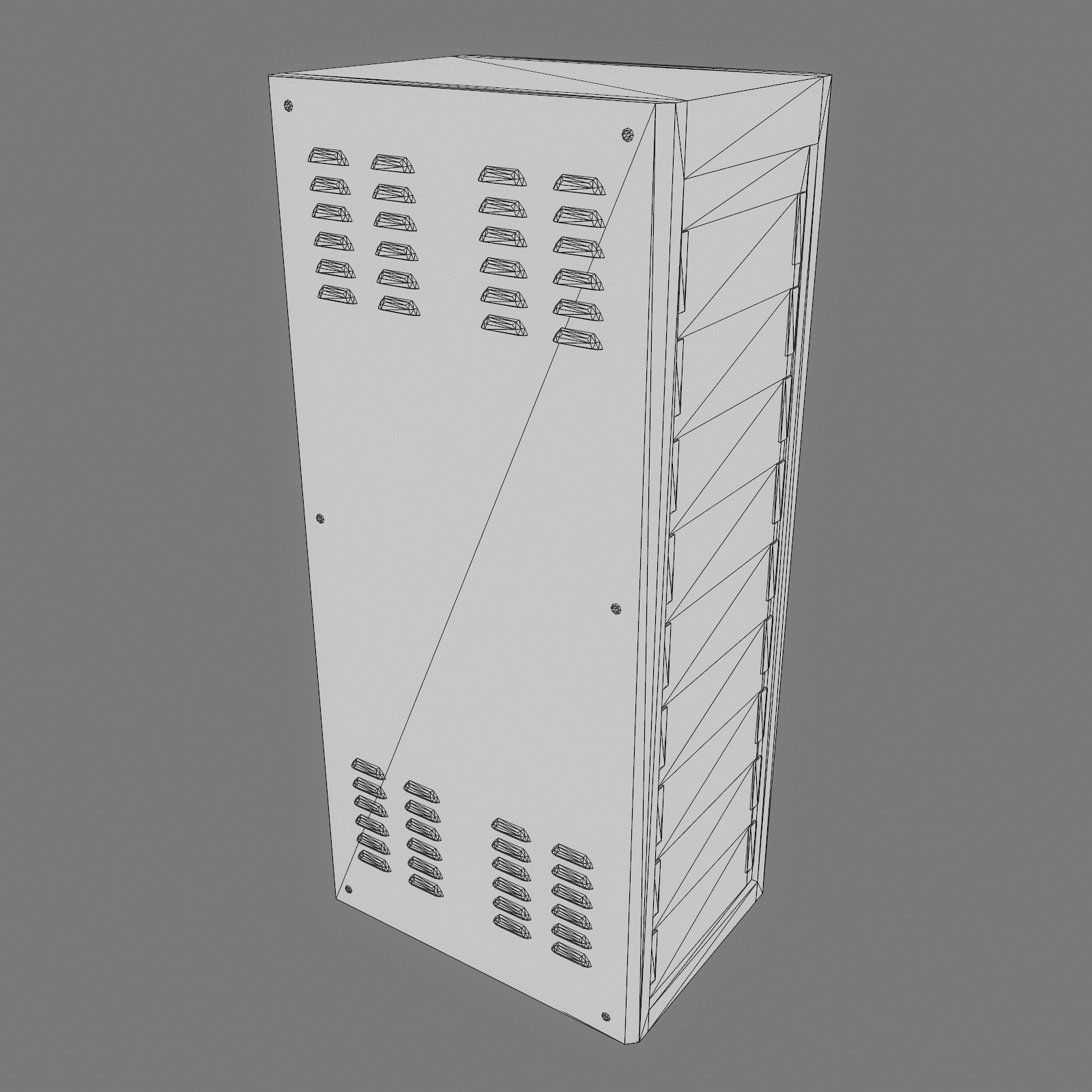 3d model of server asset polys
