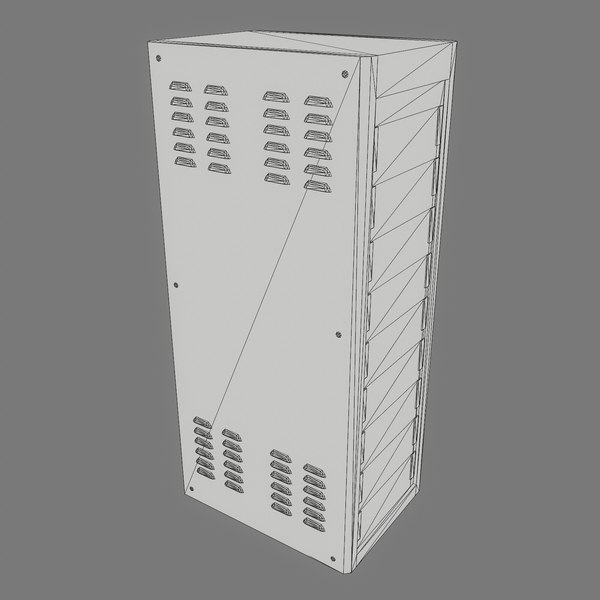3d model of server asset polys