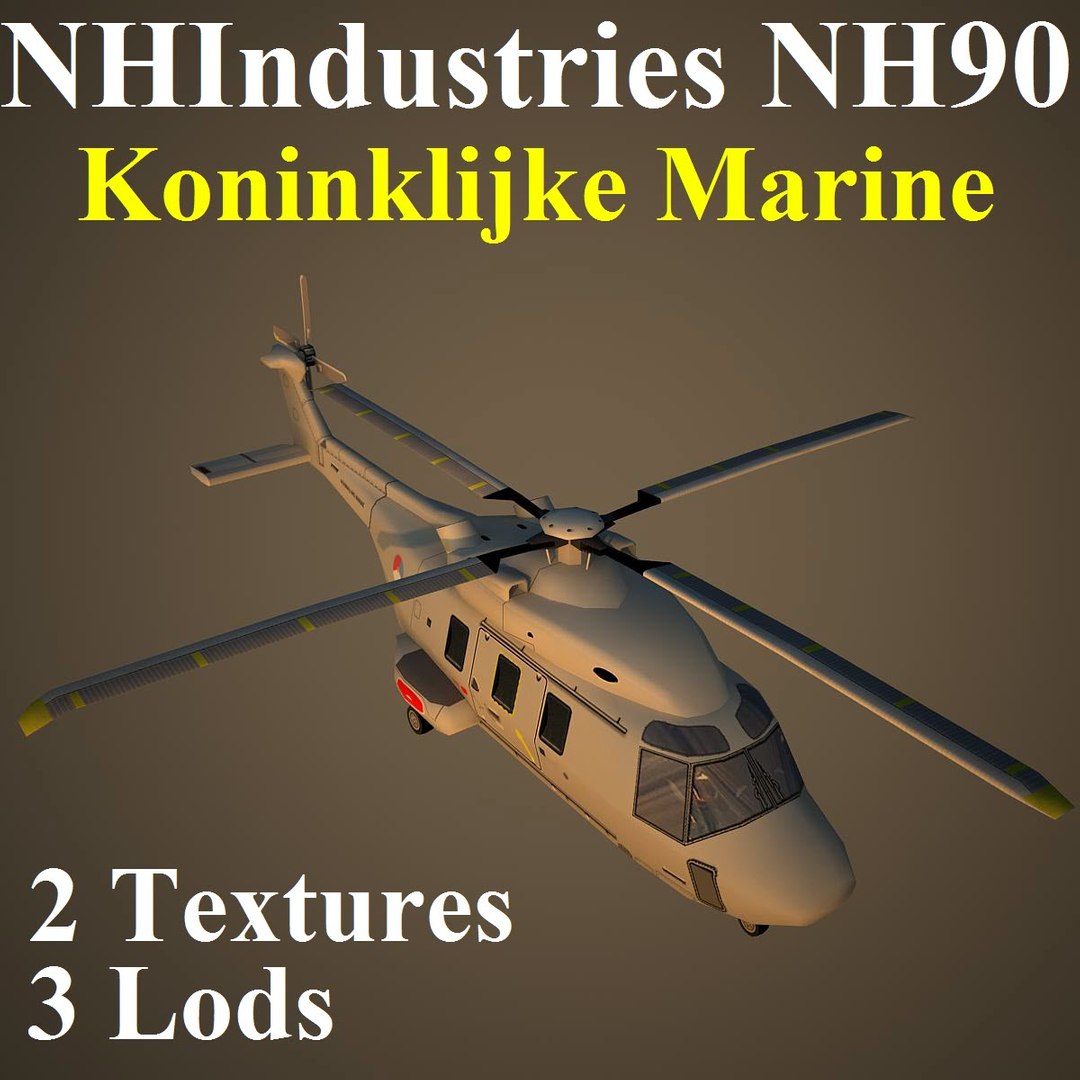 3d Model Nhindustries Nh90 Nrn Helicopter