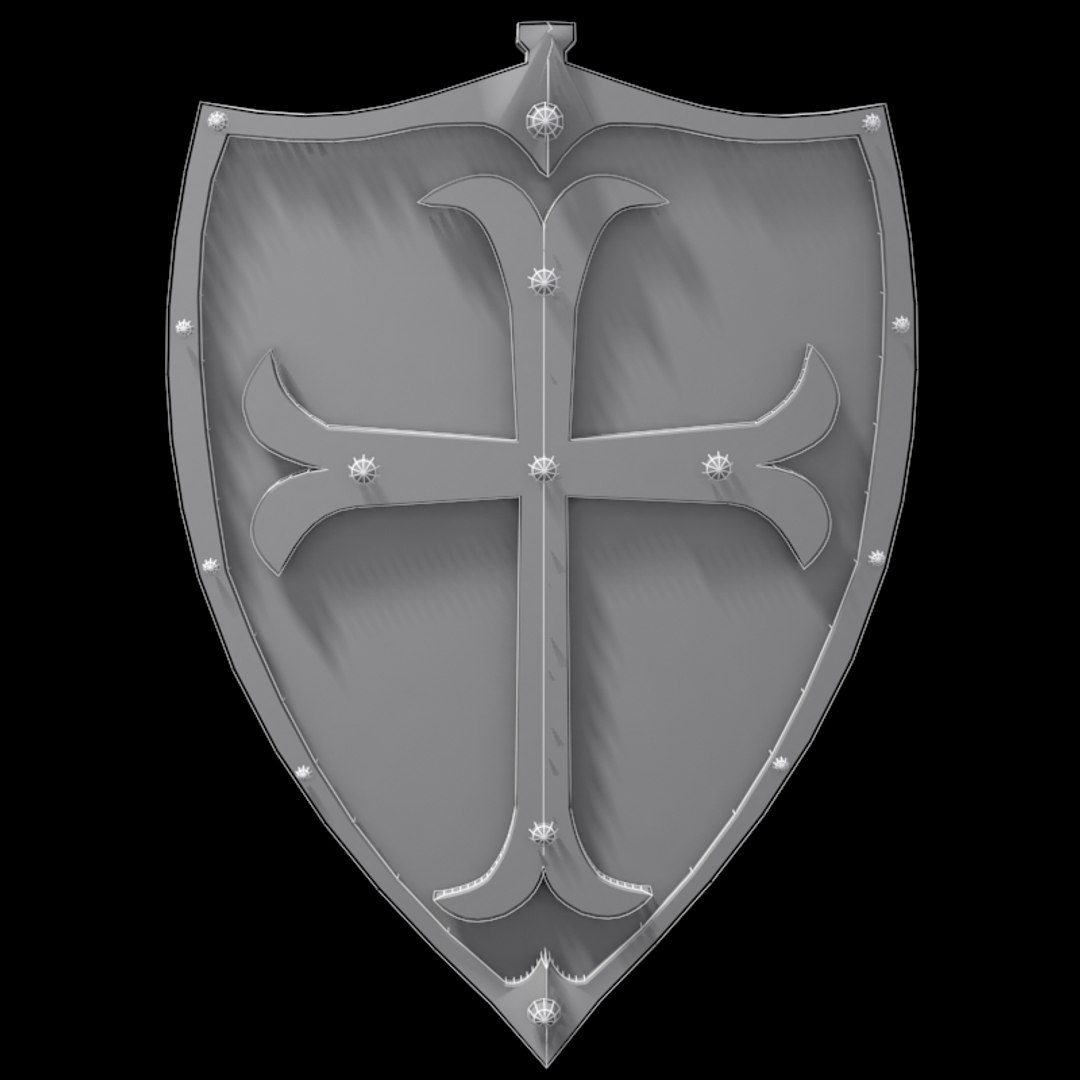 Shield Templar Knight 3d Model