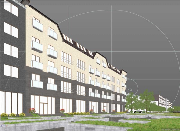 commercial building exterior scene obj