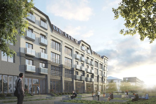 commercial building exterior scene obj