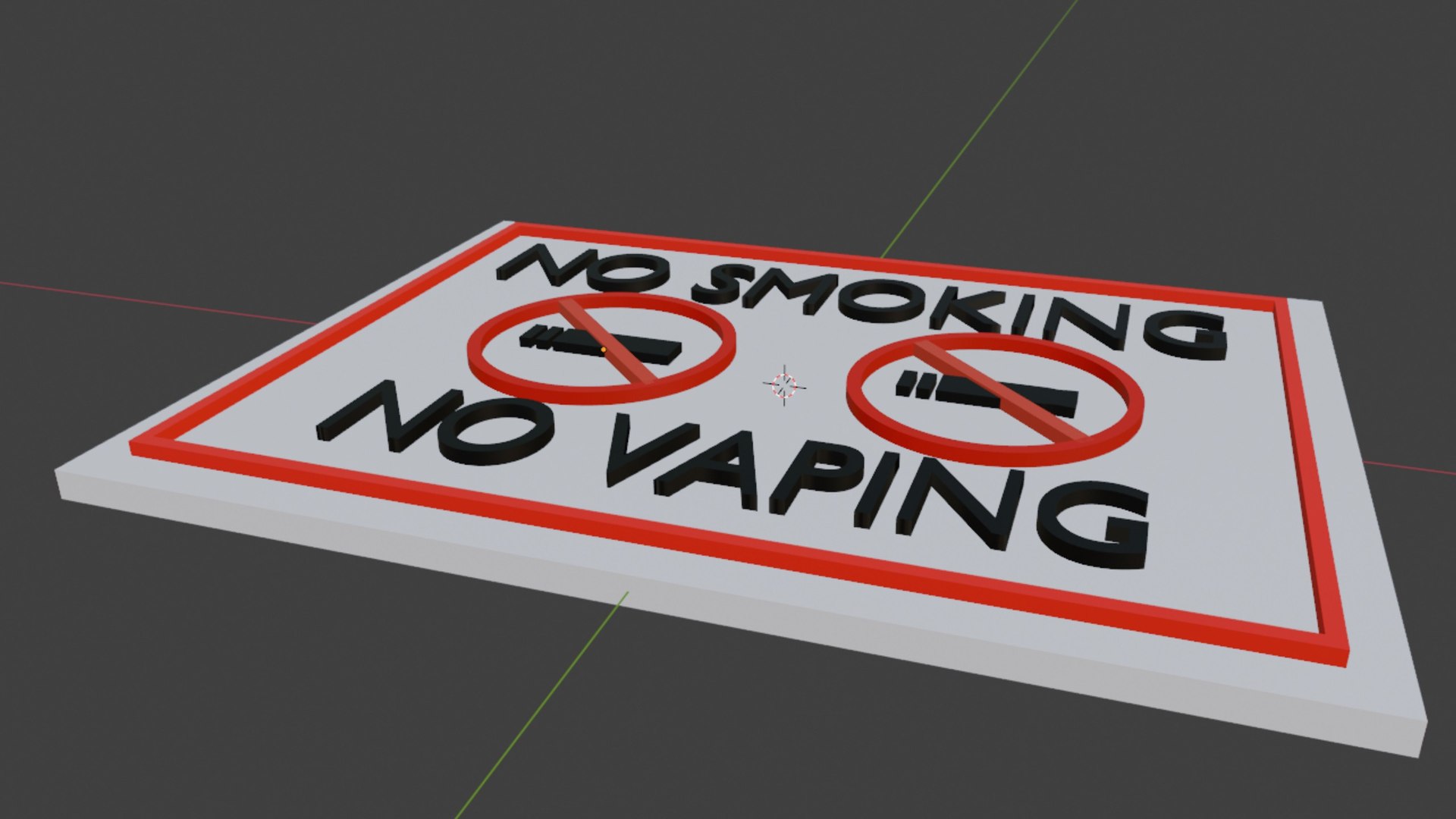 No Smoking Vaping 3D Model - TurboSquid 2198467