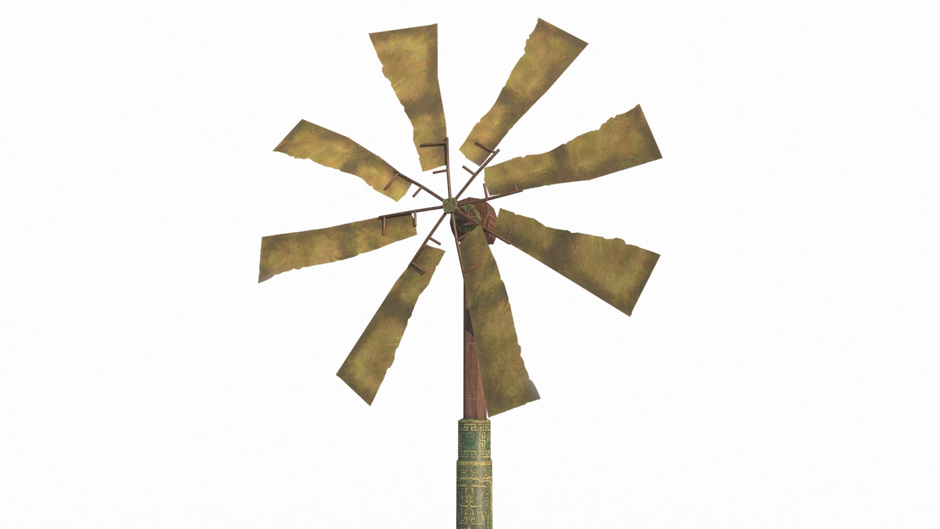 3D Model Ancient Asian Windmills - TurboSquid 2162406