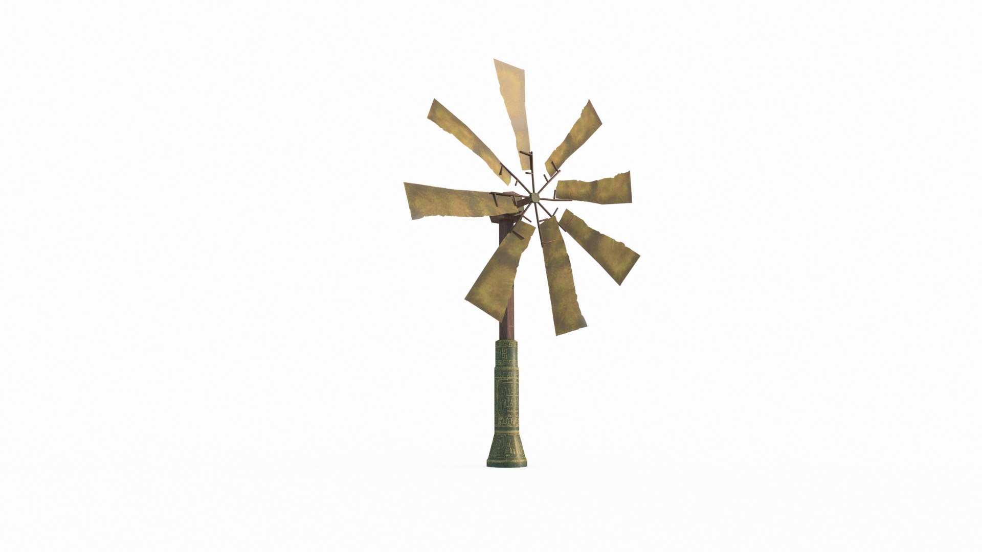 3D Model Ancient Asian Windmills - TurboSquid 2162406