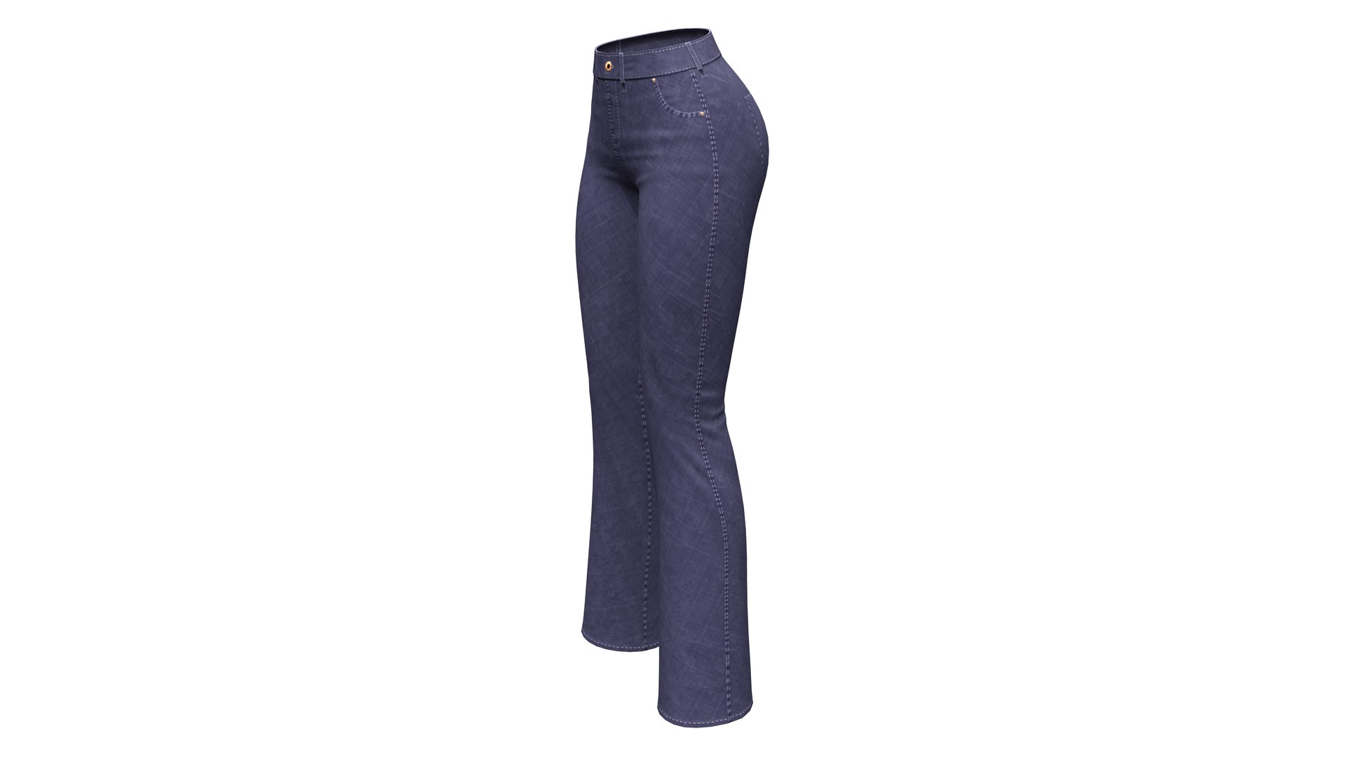 Ladies Bootcut Jeans Pants 3D Model - TurboSquid 1959728