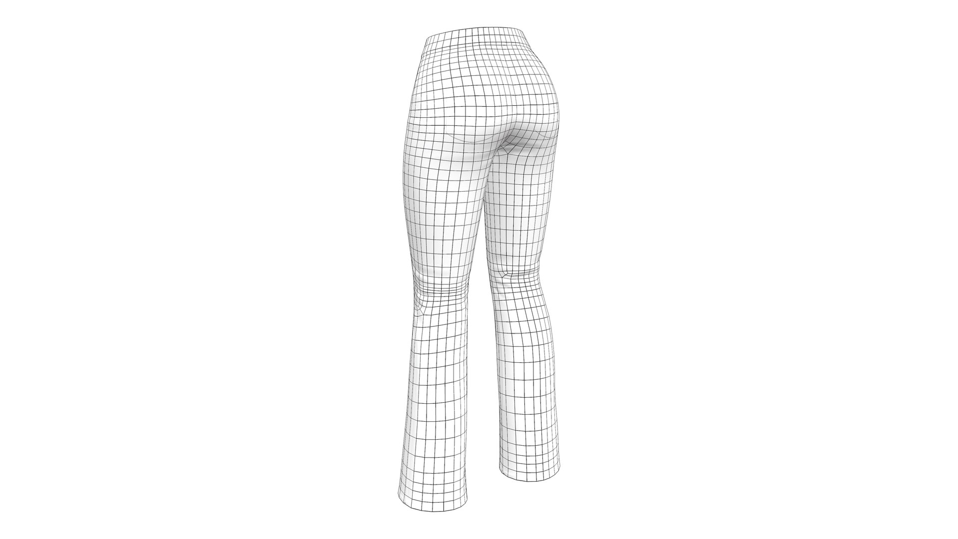 Ladies Bootcut Jeans Pants 3D Model - TurboSquid 1959728