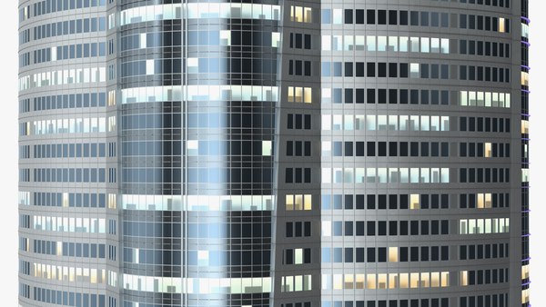 3D Residential Building Night Glow - TurboSquid 1878033