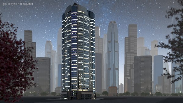 Residential Building Night Glow 3D 모델 - TurboSquid 1878033