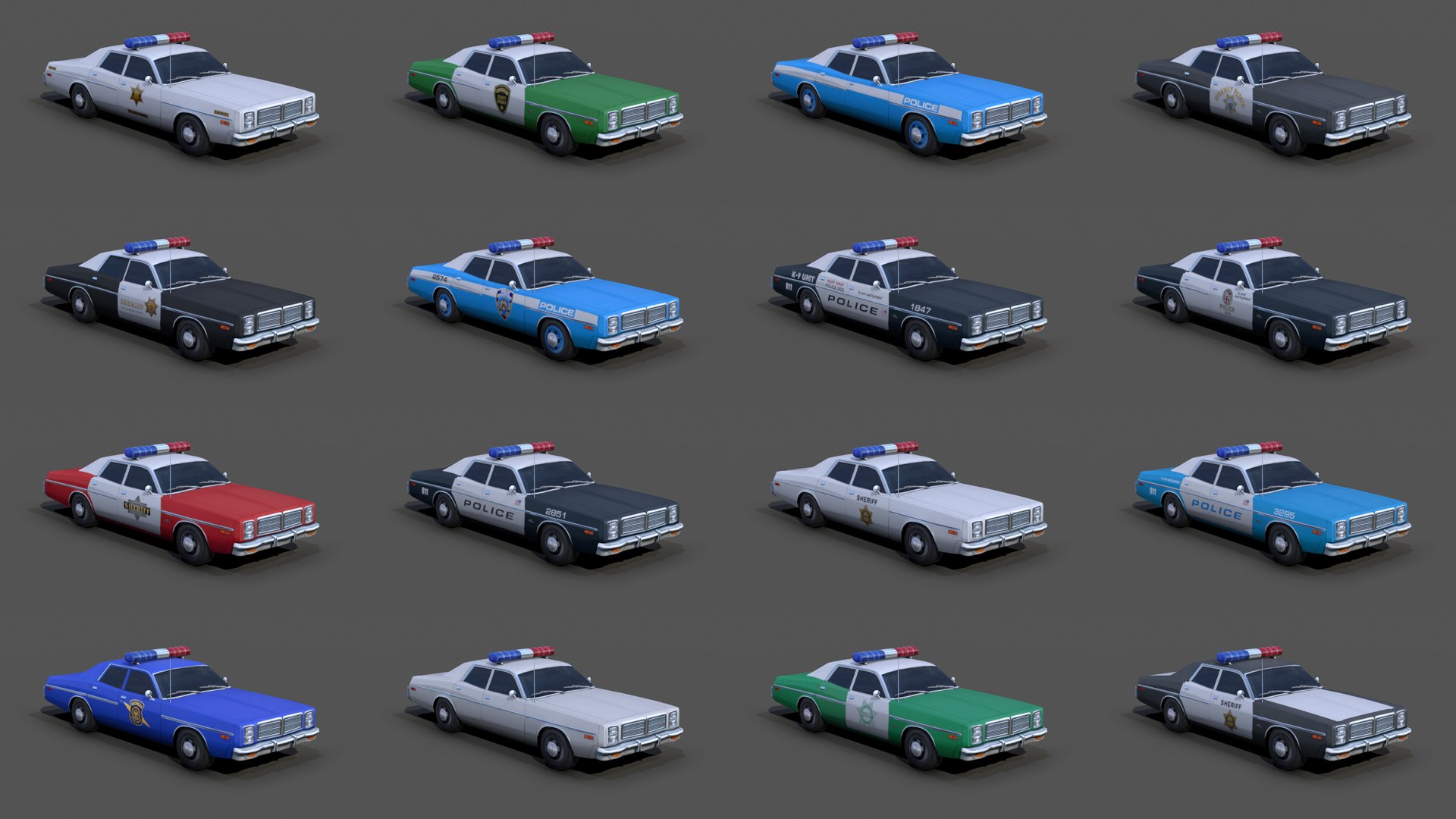 3D dodge monaco 1977 police - TurboSquid 1706684
