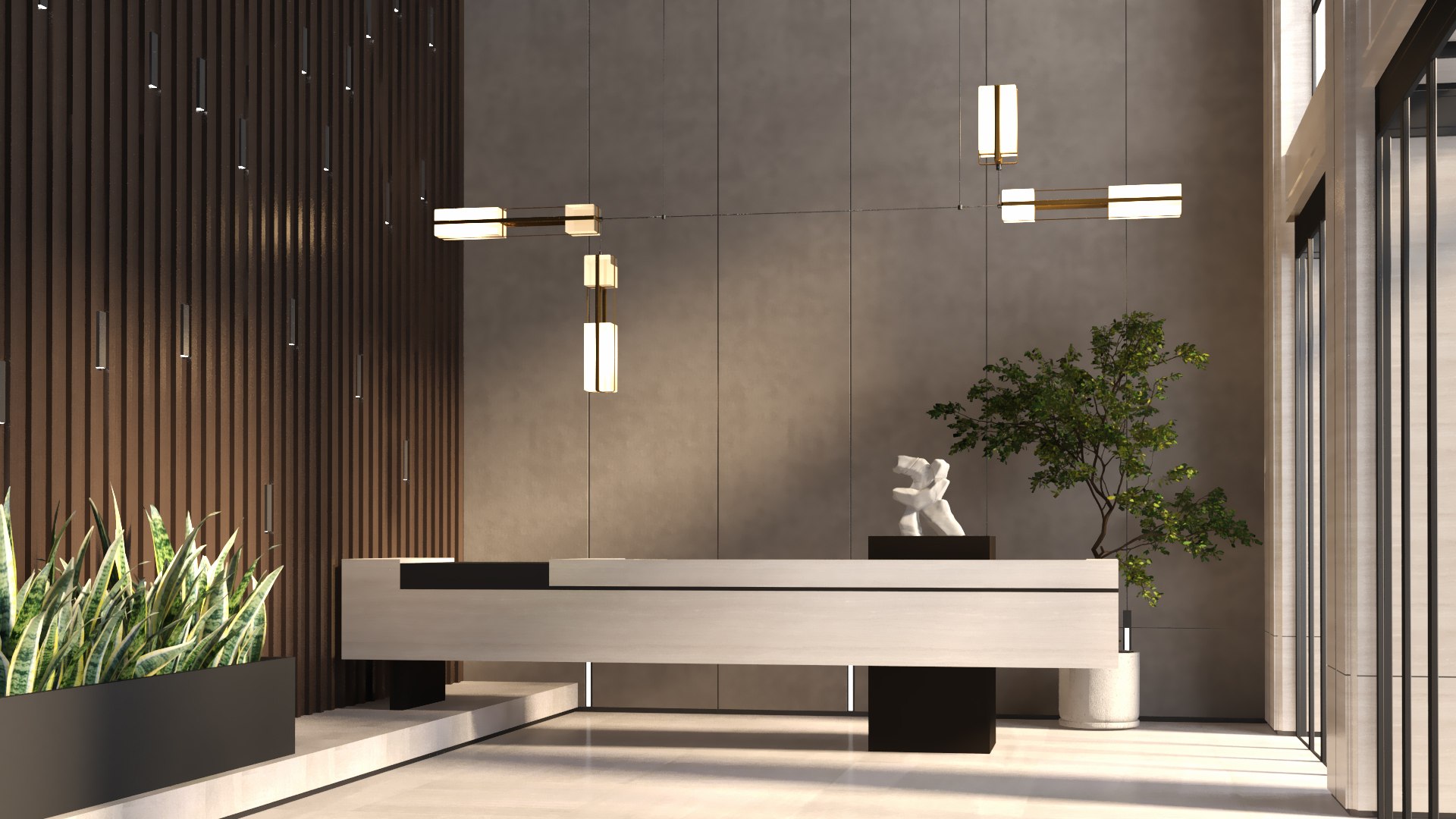 3D Reception Desk Model - TurboSquid 2211784