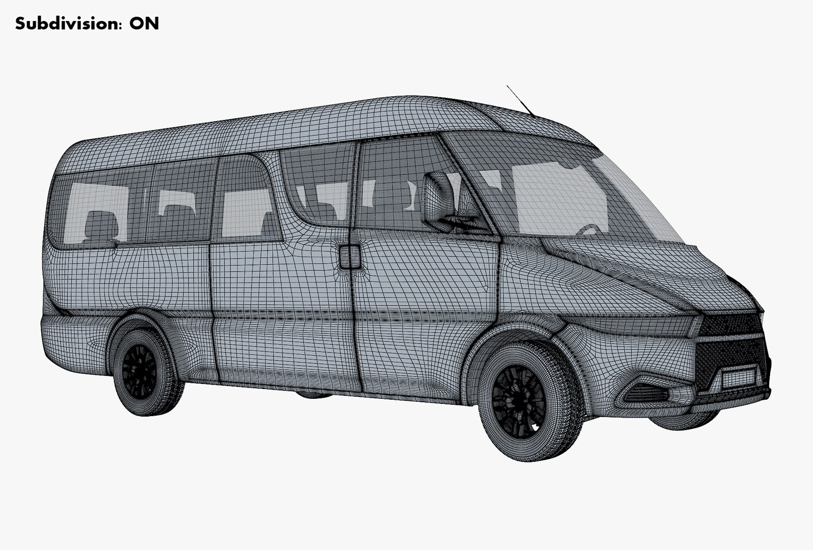 3D generic passenger van v model - TurboSquid 1650949