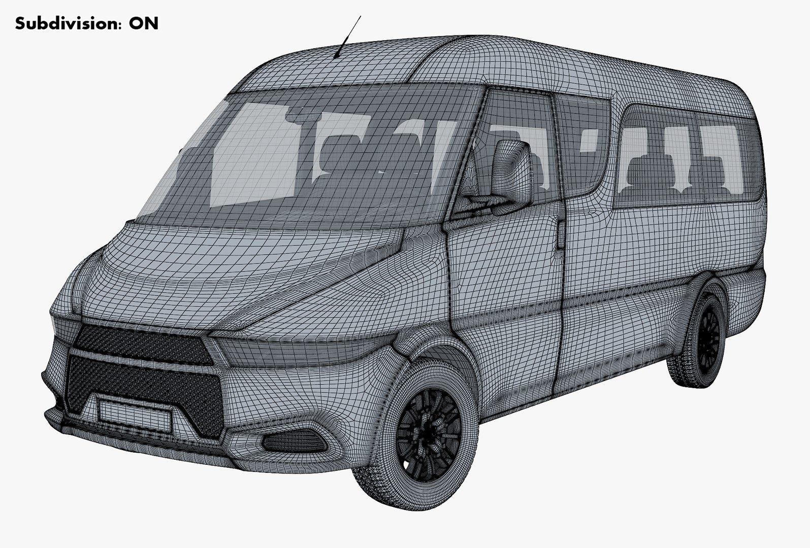 3D generic passenger van v model - TurboSquid 1650949