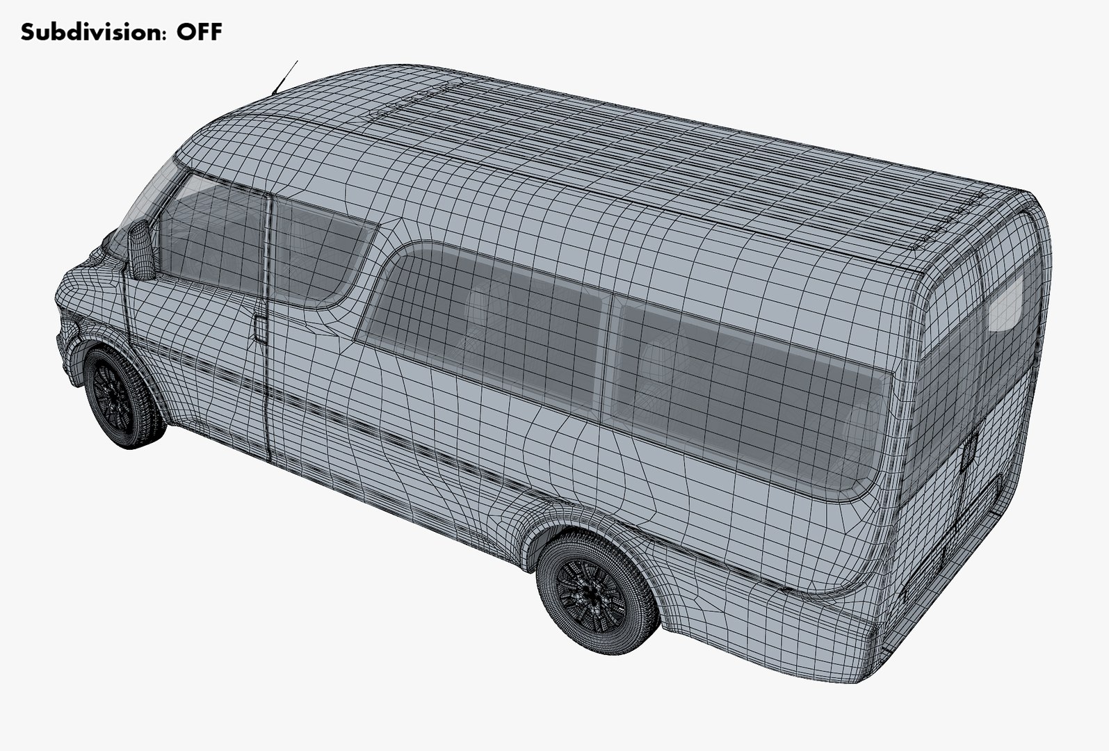 3D generic passenger van v model - TurboSquid 1650949