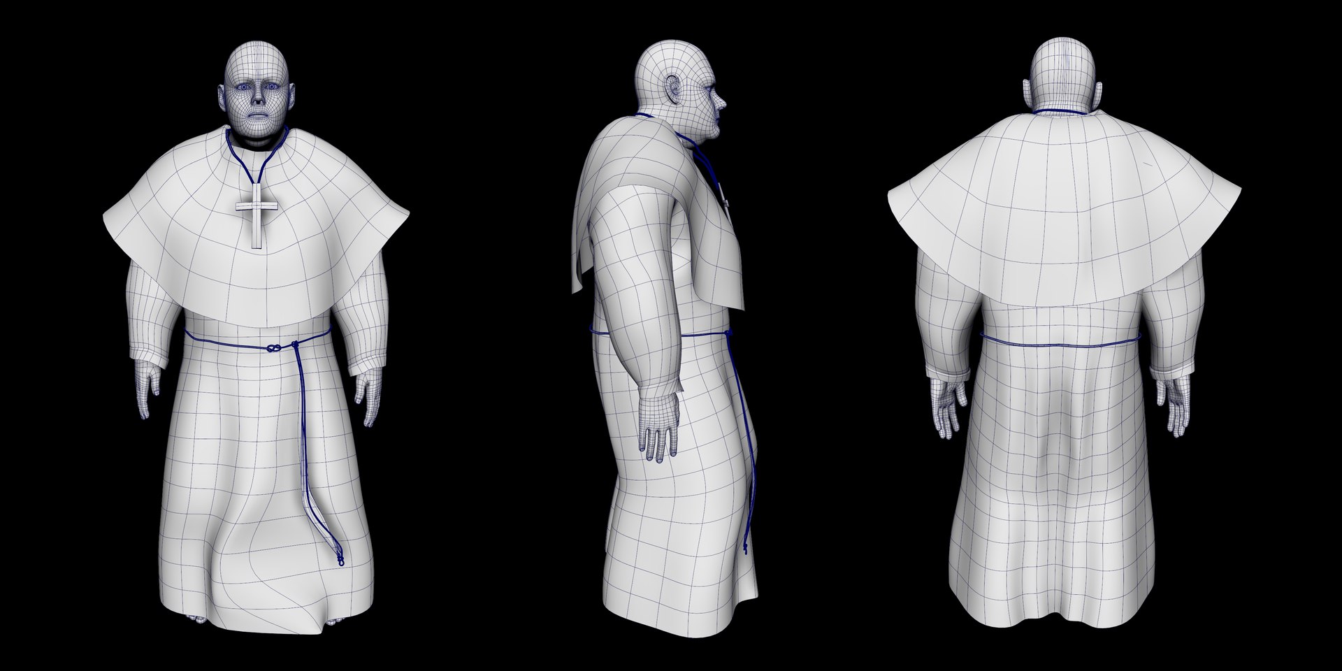 Monk 3D Model - TurboSquid 1963515