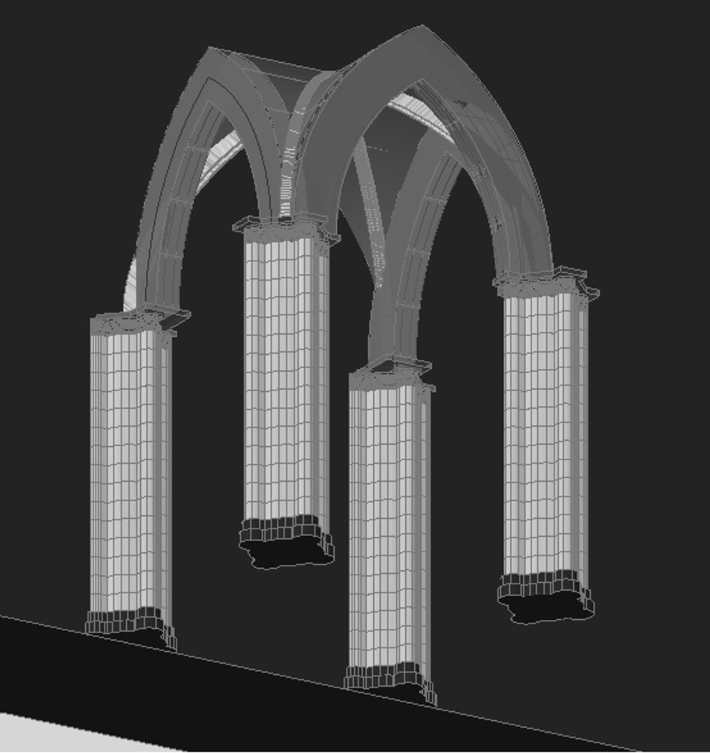 Cross Vault Chartres Cathedral 3d Dwg