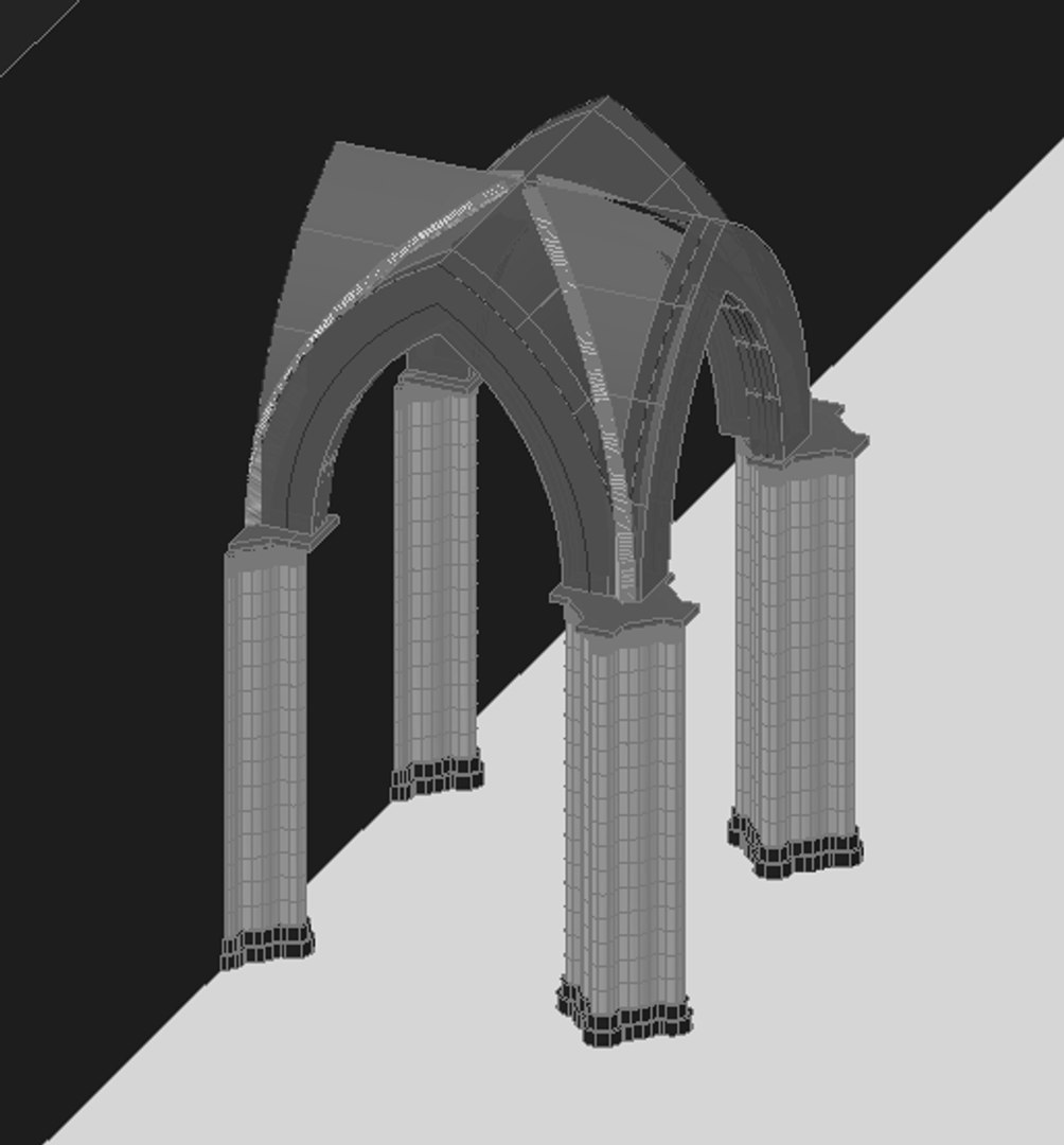 Cross Vault Chartres Cathedral 3d Dwg