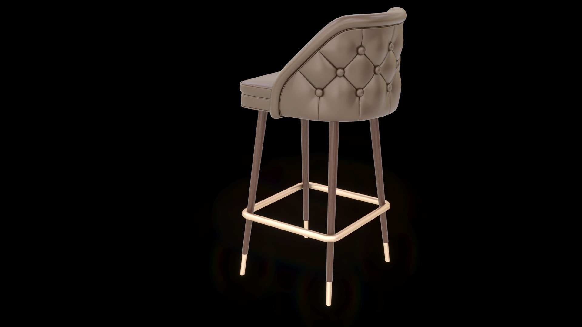 3D Tufted King Bar Stool - TurboSquid 1999279
