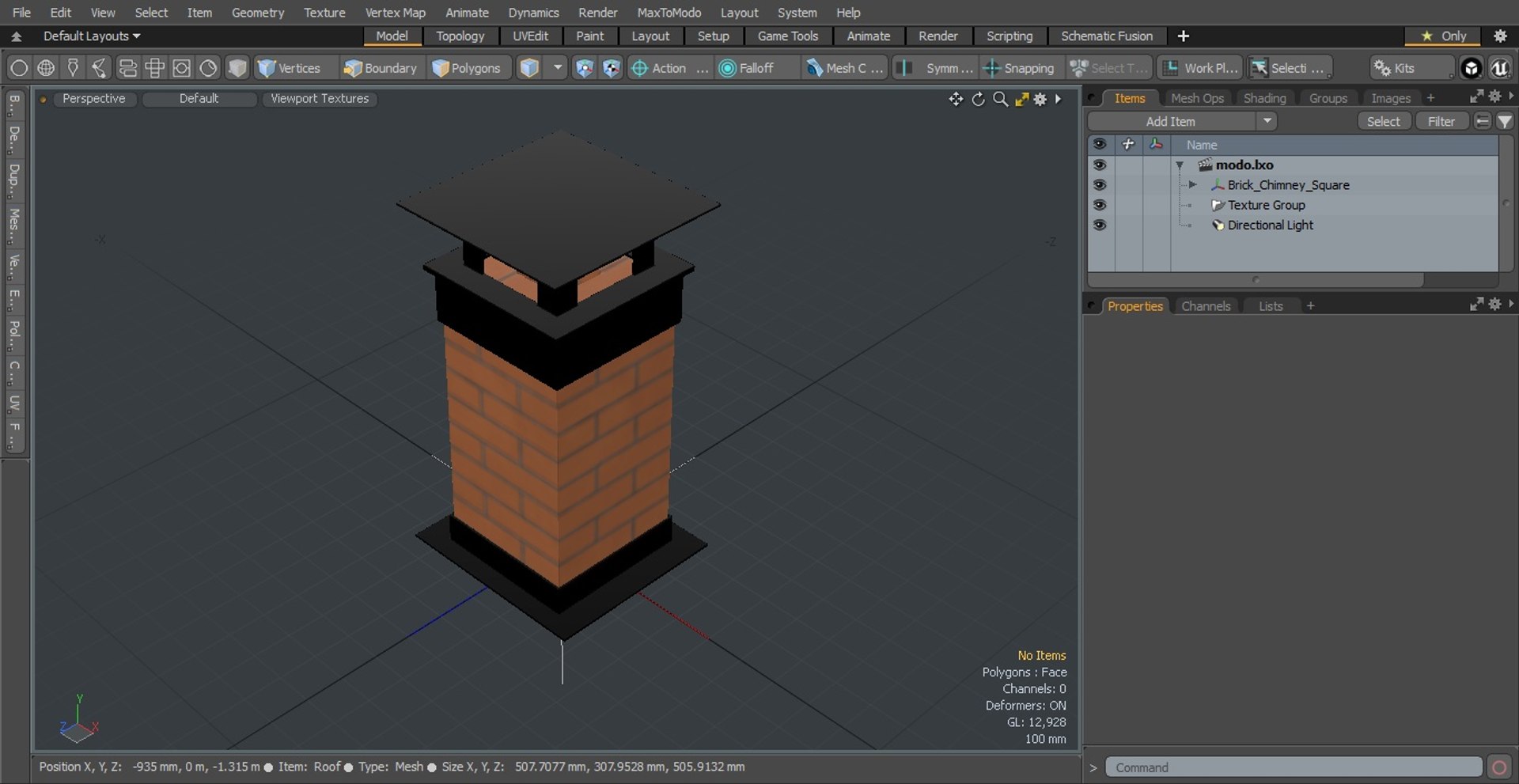 3D Model Brick Chimney Square - TurboSquid 2051139