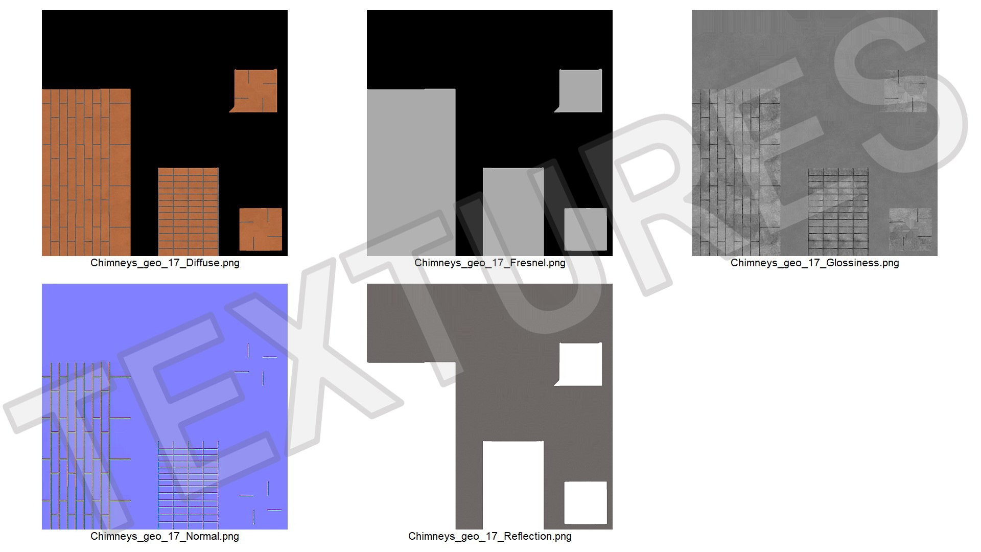 3D Model Brick Chimney Square - TurboSquid 2051139