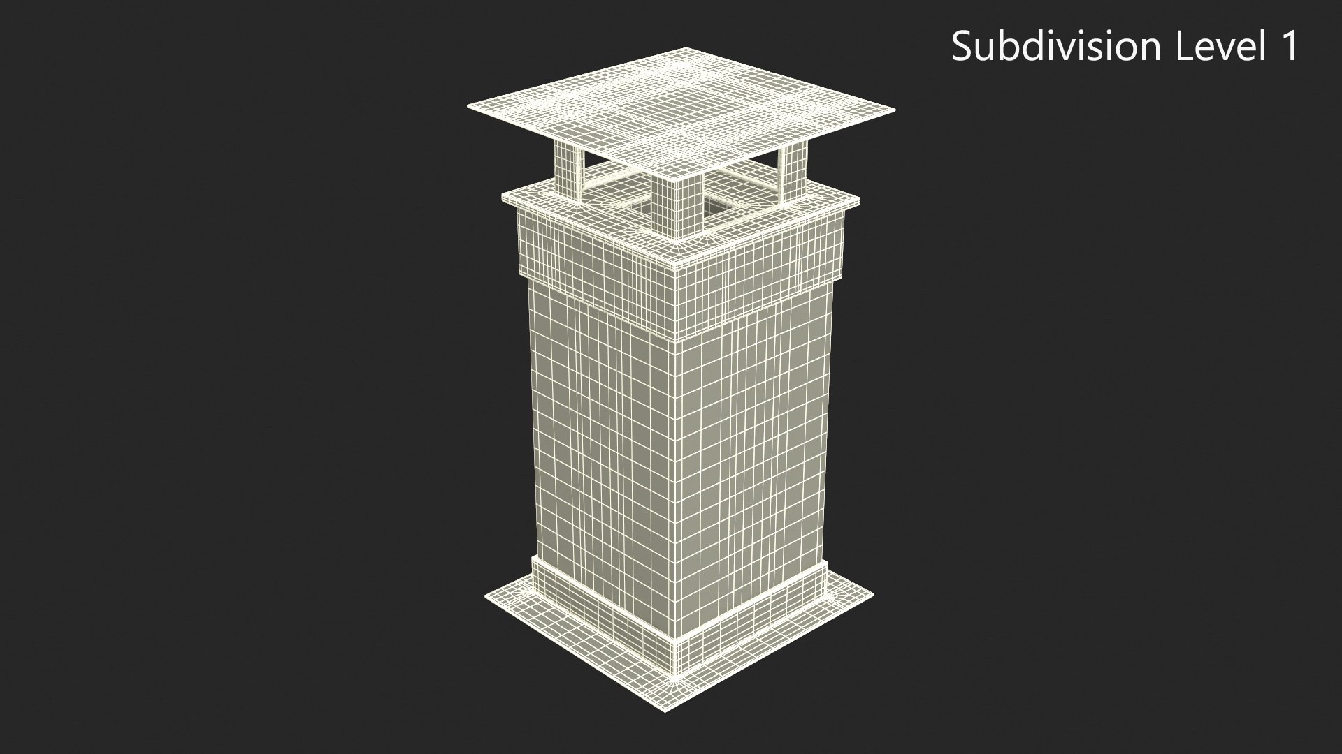 3D Model Brick Chimney Square - TurboSquid 2051139