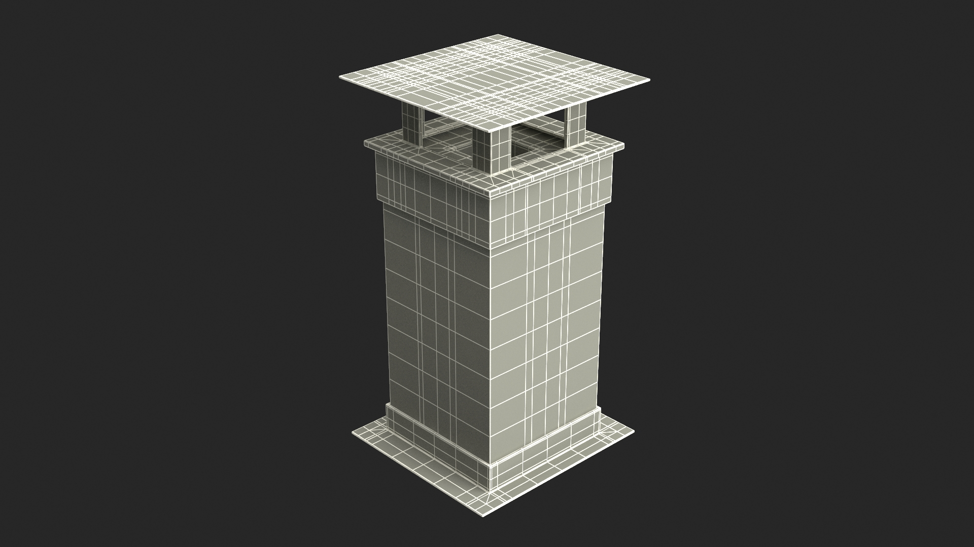 3D Model Brick Chimney Square - TurboSquid 2051139