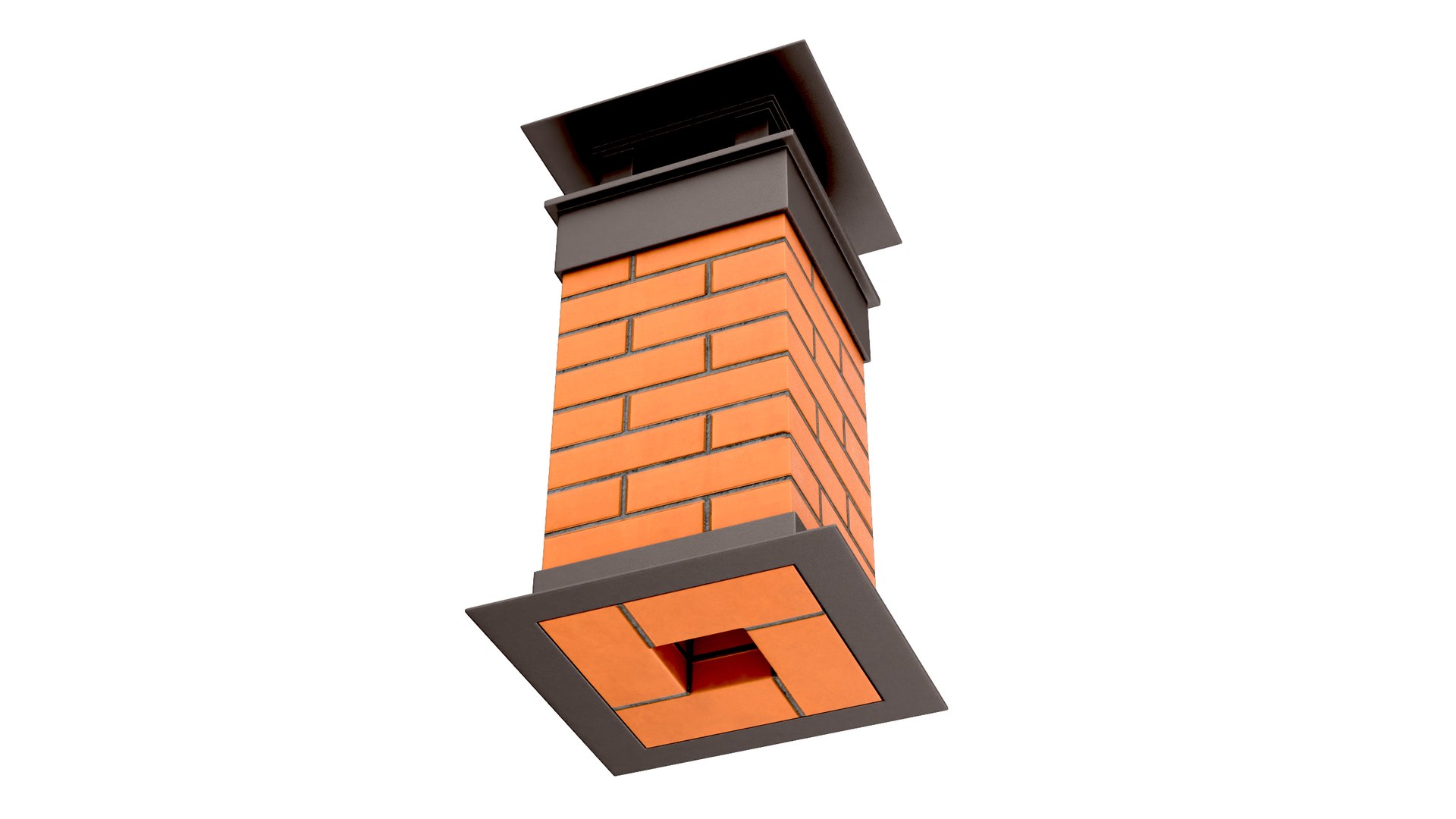 3D Model Brick Chimney Square - TurboSquid 2051139