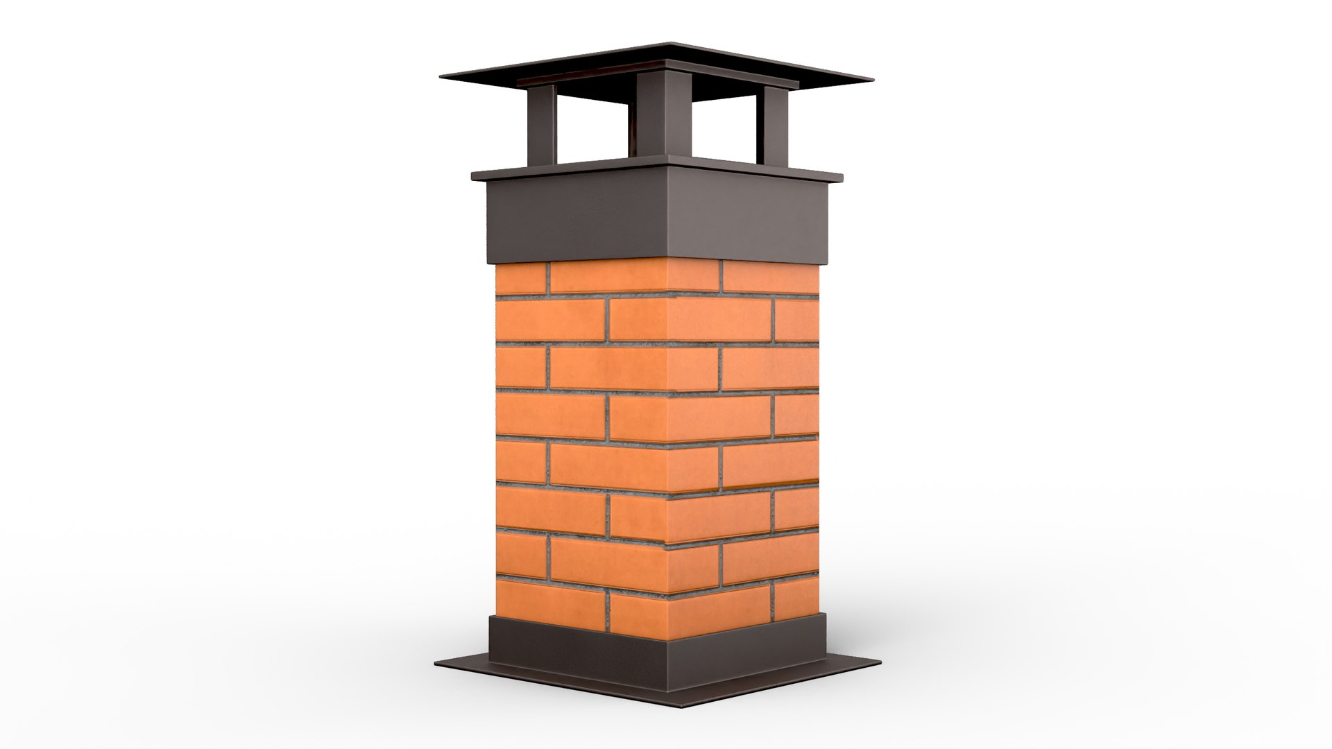 3D Model Brick Chimney Square - TurboSquid 2051139