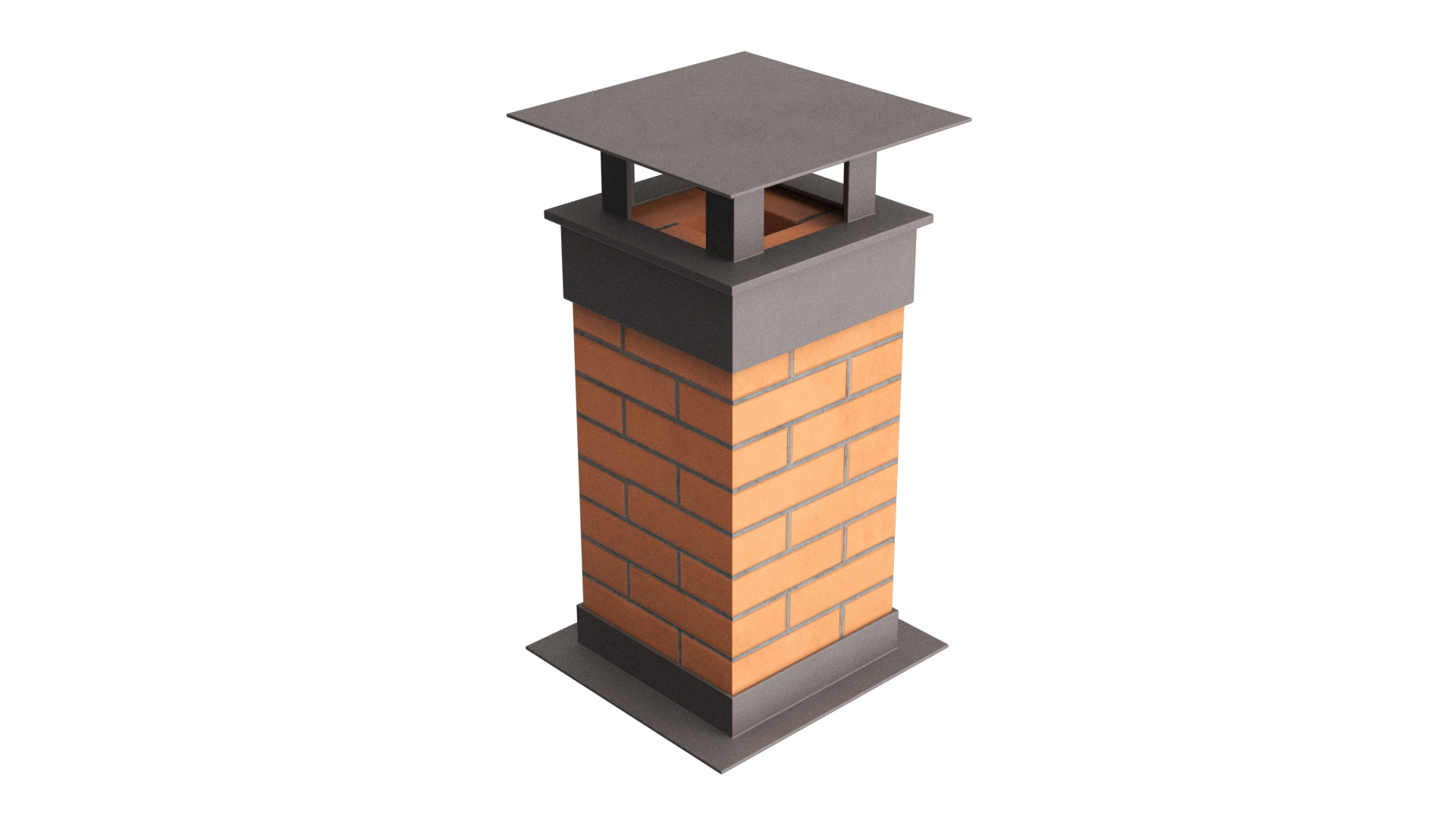 3D Model Brick Chimney Square - TurboSquid 2051139