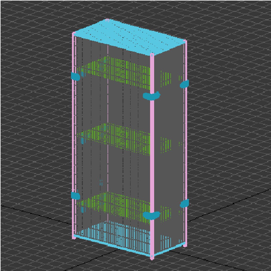 Hq Glass Showcase Display 3d Model