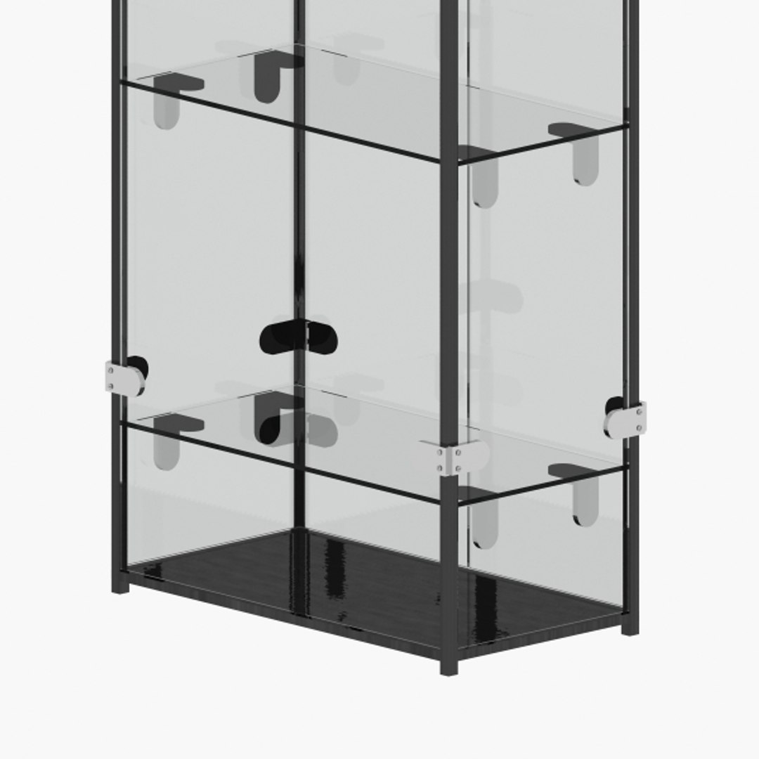 Hq Glass Showcase Display 3d Model