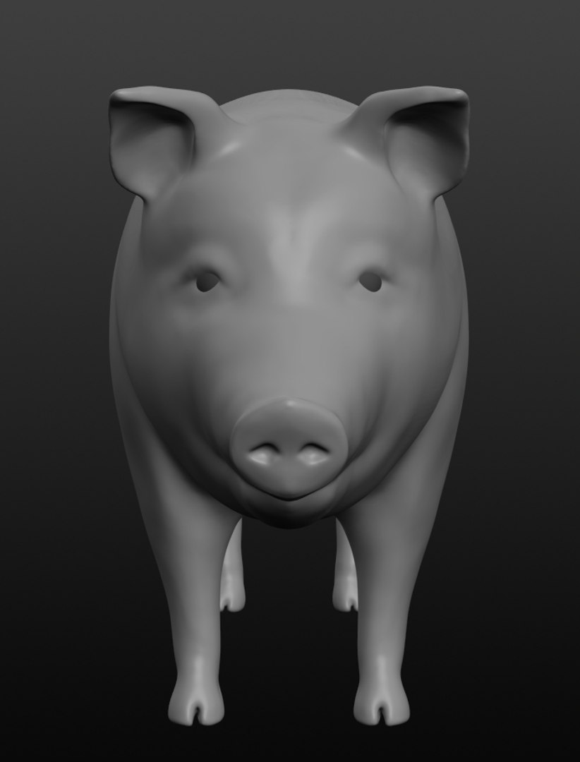 3D Pig Base Mesh - TurboSquid 1412292