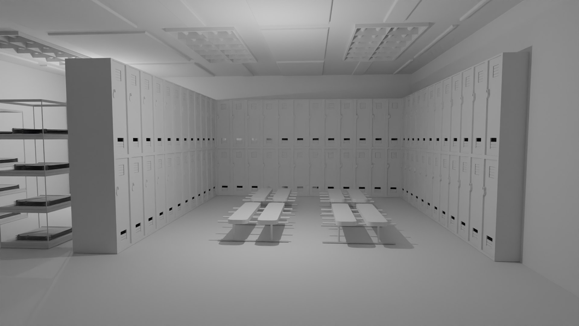 3D Locker Room - No Material Model - TurboSquid 2164811