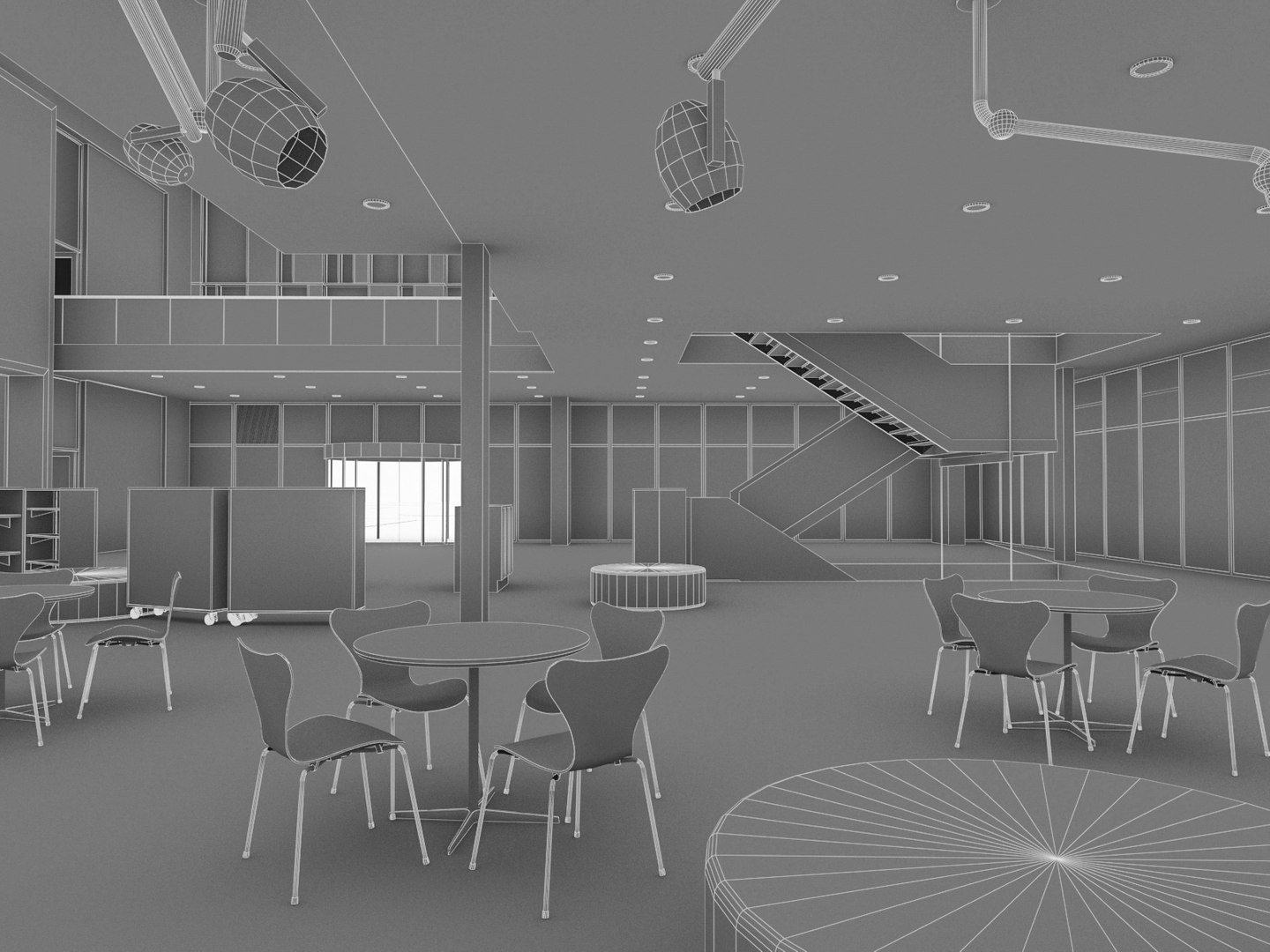 Public Hall Interiors Collection - 4 Pack 3D Model - TurboSquid 1751367