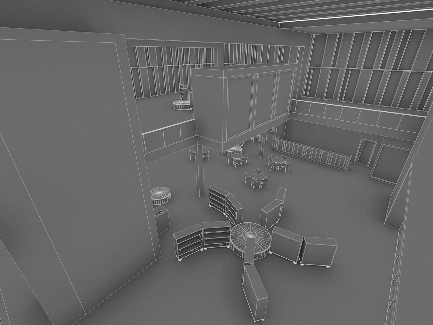 Public Hall Interiors Collection - 4 Pack 3D Model - TurboSquid 1751367