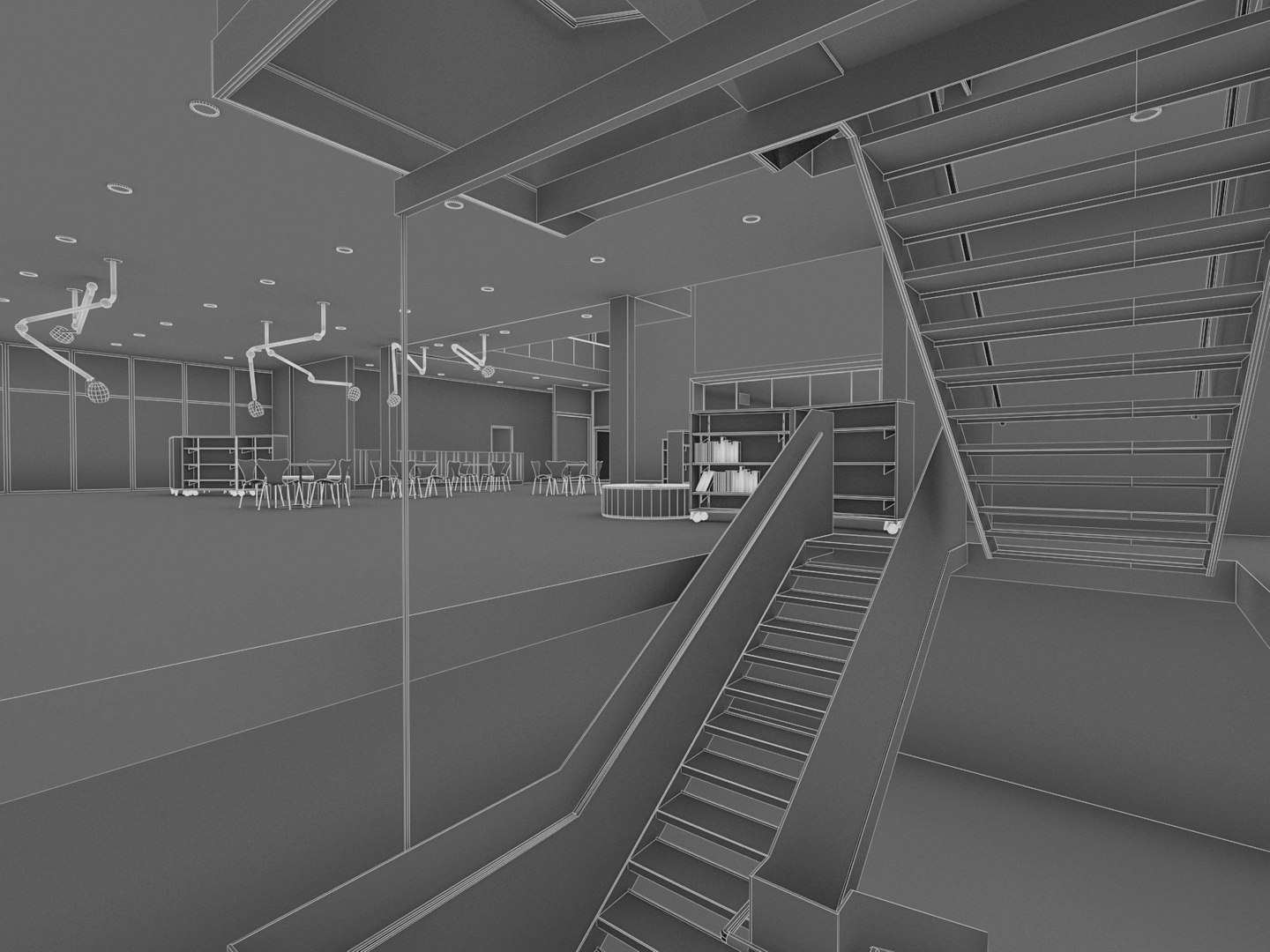 Public Hall Interiors Collection - 4 Pack 3D Model - TurboSquid 1751367