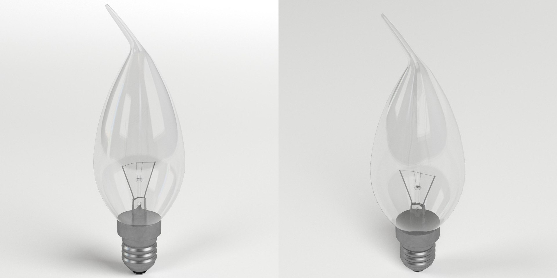 Candle Angular Light Bulb 3D - TurboSquid 2111567