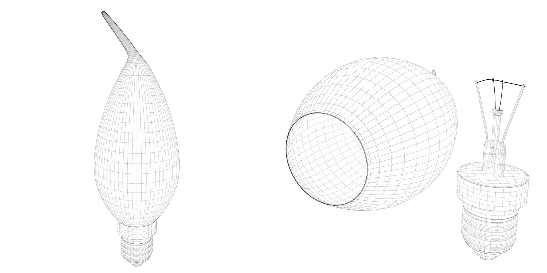 Candle Angular Light Bulb 3D - TurboSquid 2111567