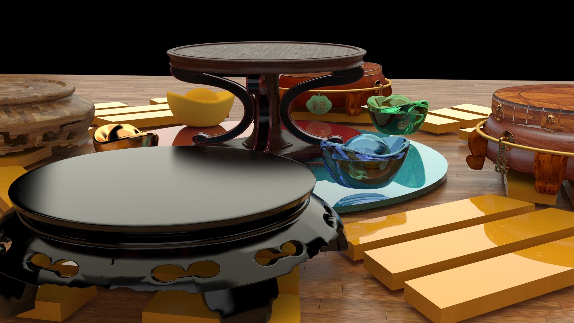 3D Chinese Display Stand - TurboSquid 2222755