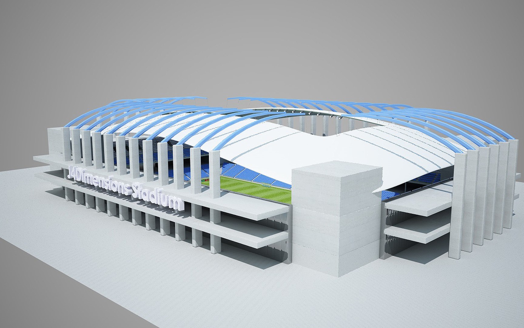 Realistic Stadium Soccer C4d