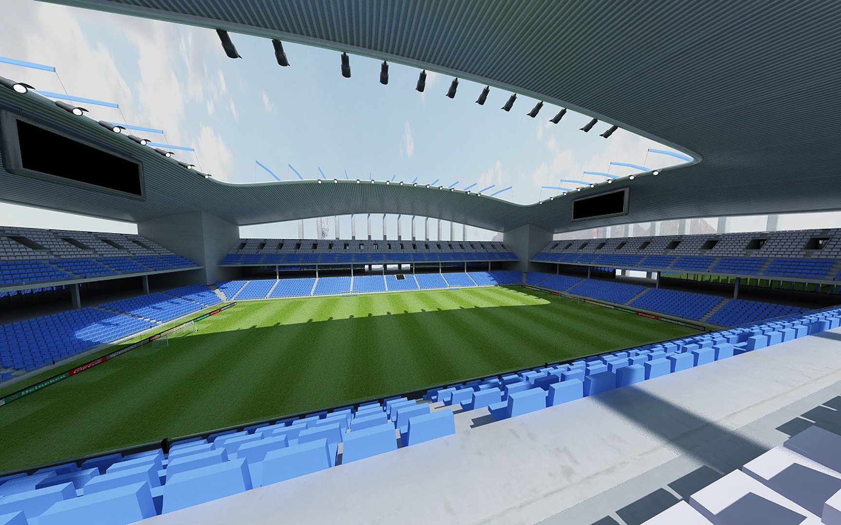 Realistic Stadium Soccer C4d